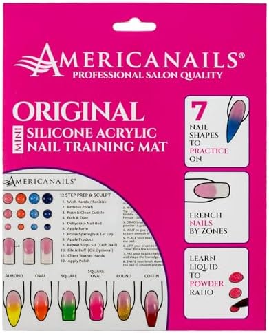 Amazon.com: Americanails Mini Acrylic Nail Training Mat - Beginners ...