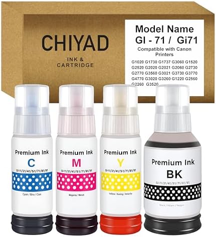 QUINK 71 Compatible Refill Ink for Canon Pixma G2020, G2021, G2060 ...