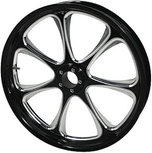 Amazon.com: Black Evil 7 18in x 3.50in Rear Wheels - 2008 FLT Models ...