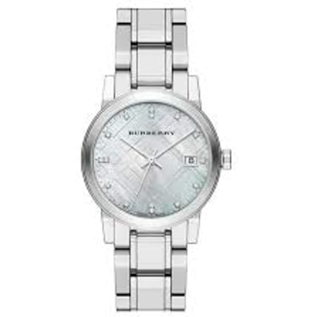 BURBERRY BU9750 Women's Silver Stainless Steel Strap Watch : Amazon.co ...