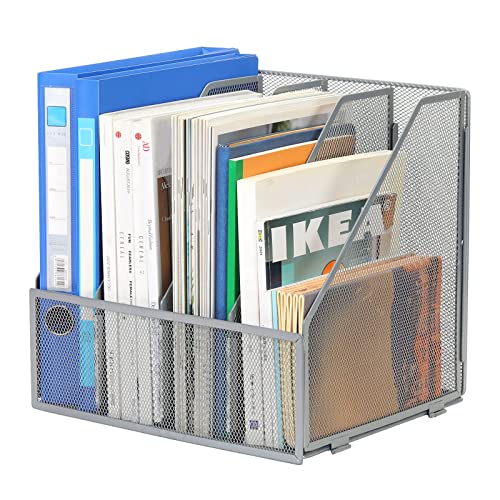 EasyPAG Desktop Metal A4 Magazine File Holder Mesh Desk Tidy Office ...