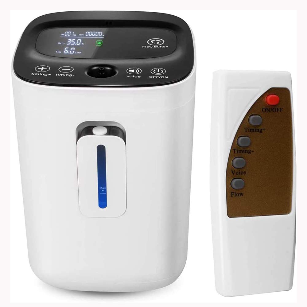 Buy Lzour 1-6L/Min Oxy-Gen_ Concentrator Portable Oxy-Gen_ Generator ...