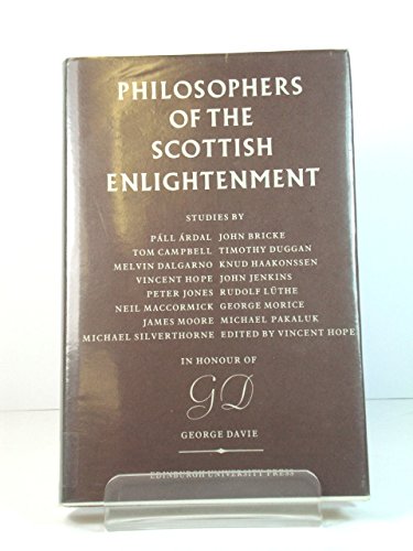 Philosophers of the Scottish Enlightenment: Hope, V.: 9780852244777 ...
