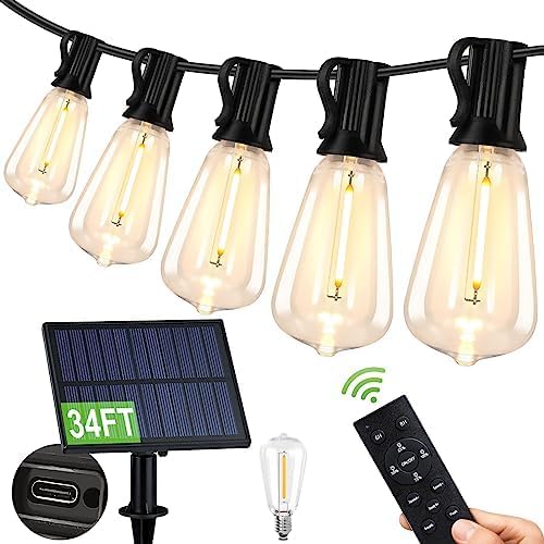 Amazon.com: Kondras ST38 Solar String Lights 34FT