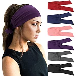 Amazon.com: DRESHOW 6 PCS Adjustable Headbands for Women Knotted ...