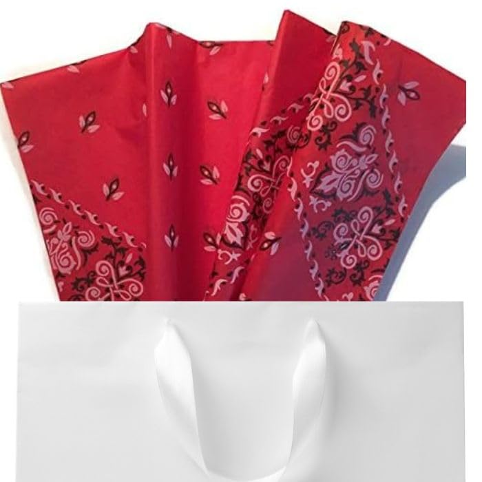 Amazon.com: Printed Tissue Paper for Gift Wrapping with Design (Red ...