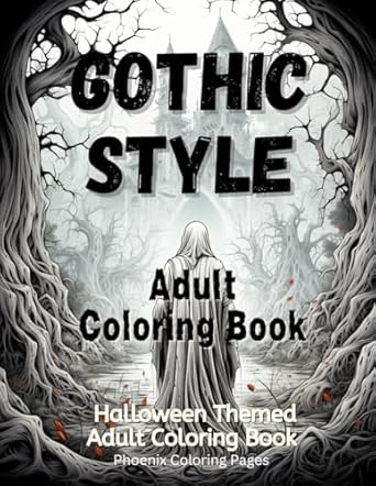 Amazon.com: Gothic Style Adult Coloring Book: Halloween Themed Adult ...