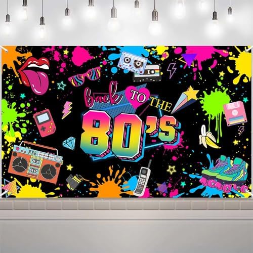 Amazon.com : VanillaBay Back to The 80's Backdrop Hip Hop Graffiti Wall ...