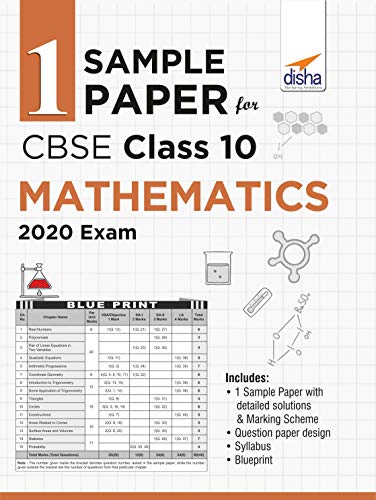 1 Sample Paper for CBSE Class 10 Mathematics 2020 Exam eBook : Disha ...