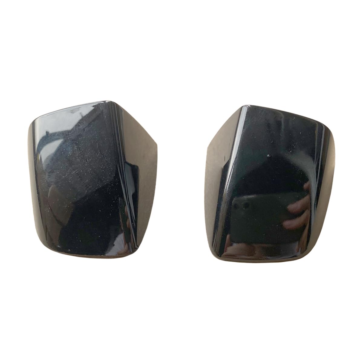 Amazon.com: Black Exterior Front Door Handle Cover Cap Trim Without ...