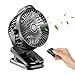 Amazon.com: Small Clip on Fan with Remote Control | 8000mAh Battery | 5 ...