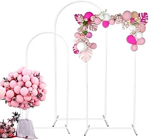 Arch Backdrop Stand, Metal Arch Backdrop Stand Set of 3 Wedding Arch 3 ...