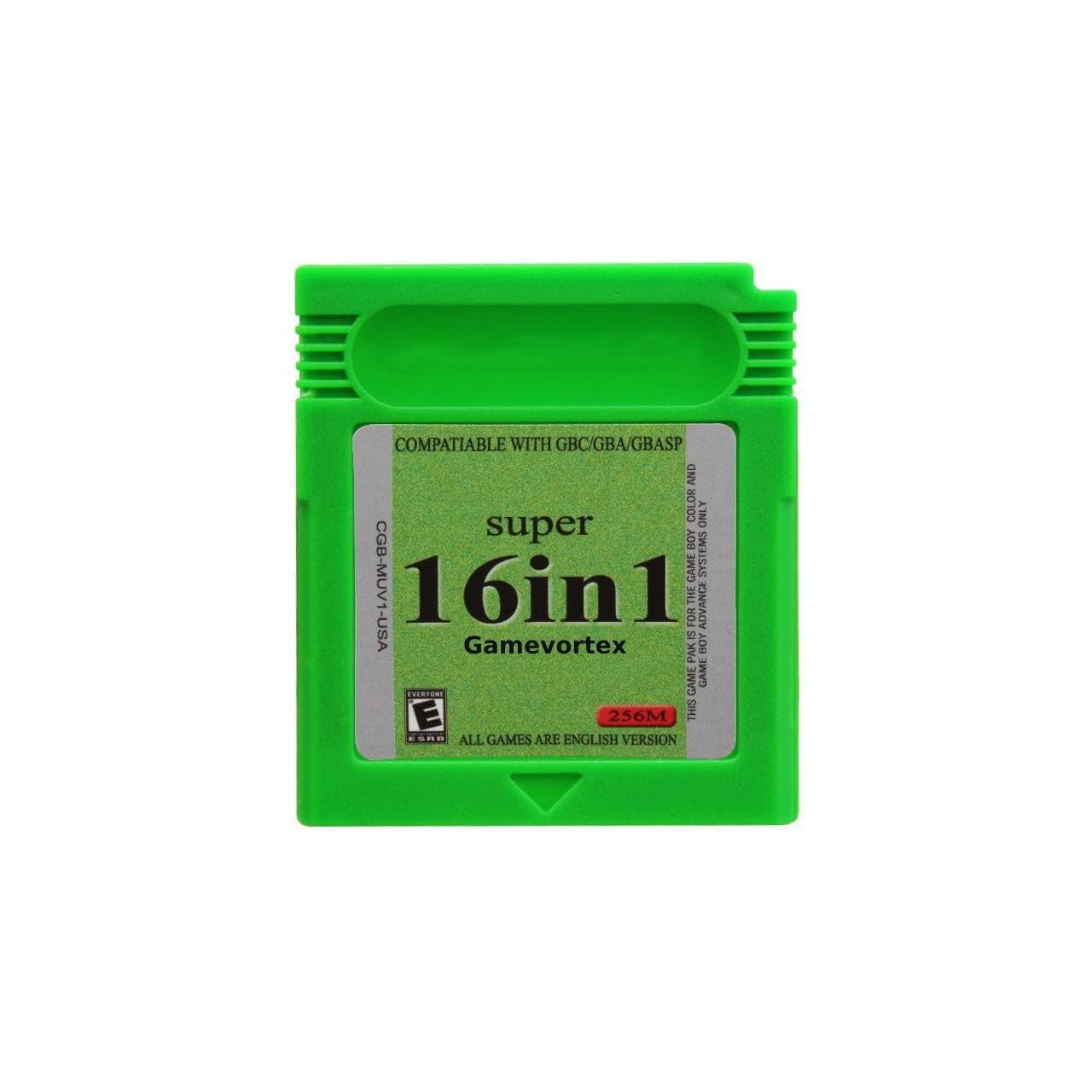 Amazon.com: Super Cartridge 16 in 1 Game Boy Color GBC 16bits Video ...