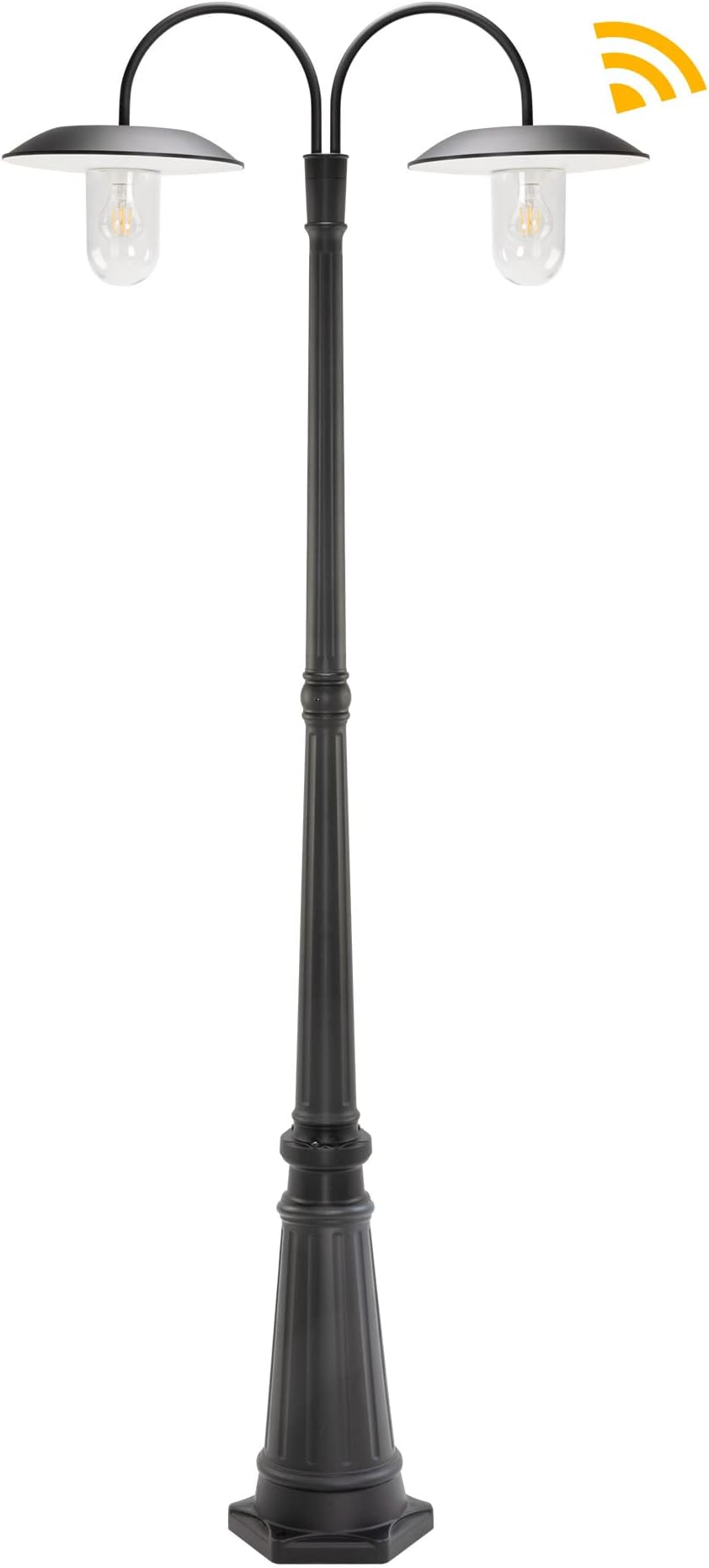 LUTEC Solar Lamp Post Light Outdoor, Dusk to Dawn Solar Post Light ...