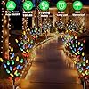 Amazon.com : Upgraded 6 Packs 120 LED C6 Solar Christmas Lights ...