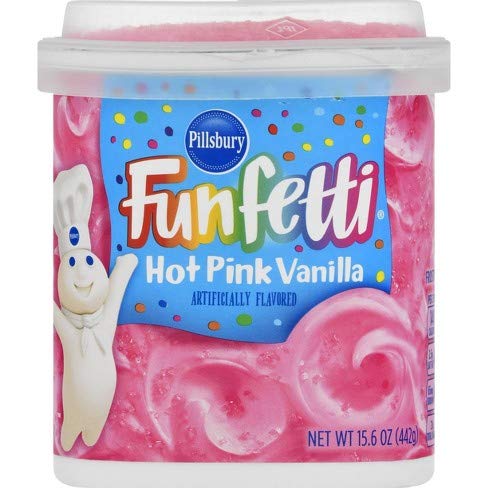 Amazon.com : Pillsbury Hot Pink vanlla Funfetti Frosting, 15.6 Oz ...