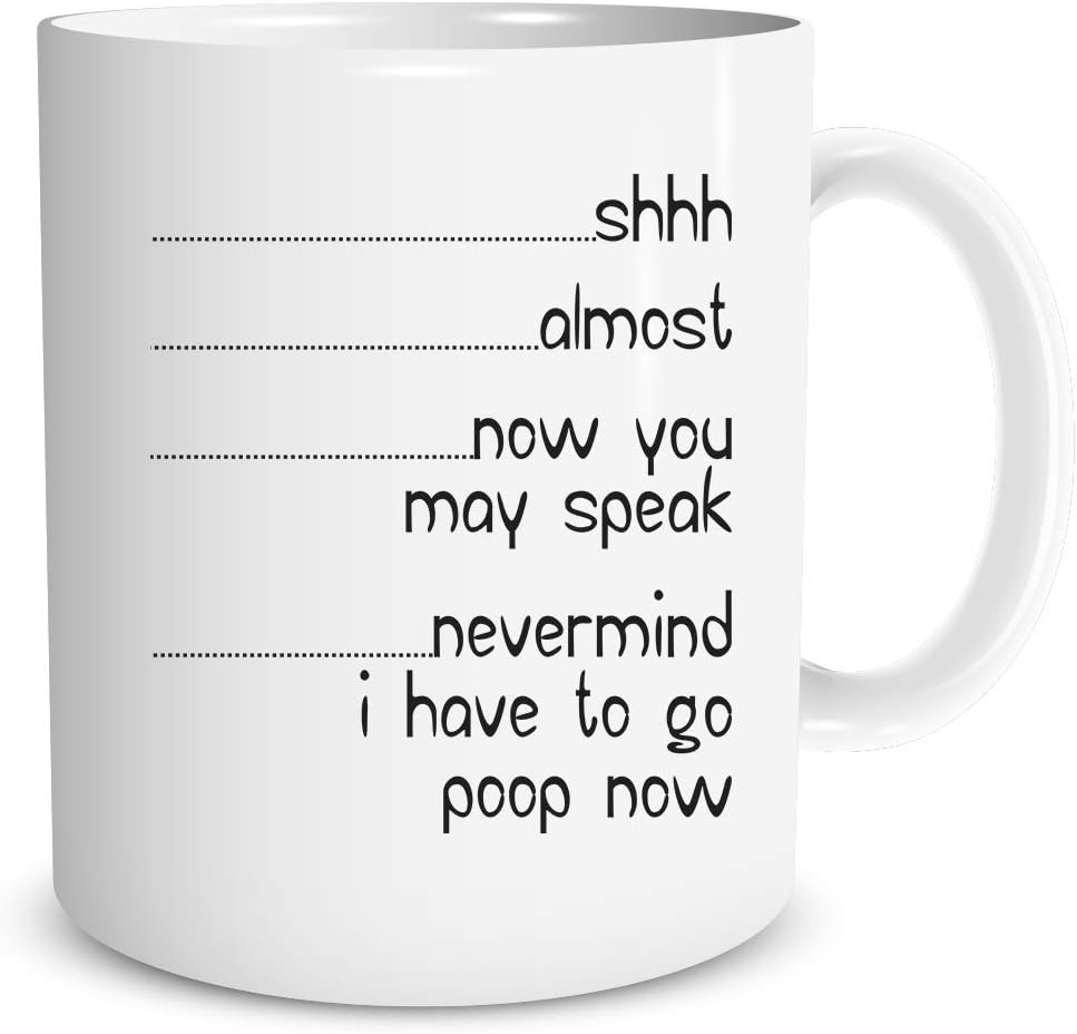 Amazon.com: AW Fashions Shh.. Nevermind, Time to Poop Mug - Funny Poop ...