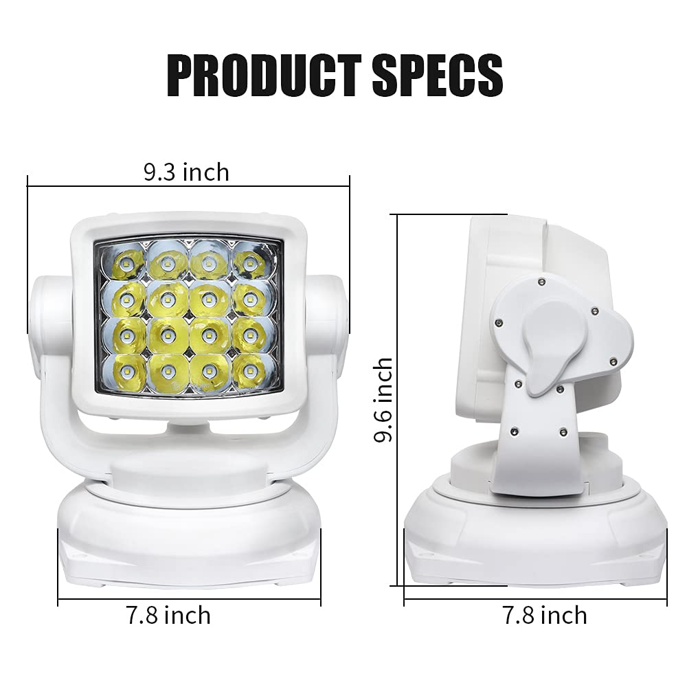 Snapklik.com : EXZEIT 80W Led Searchlight For Boat Marine, 8000Lumens ...