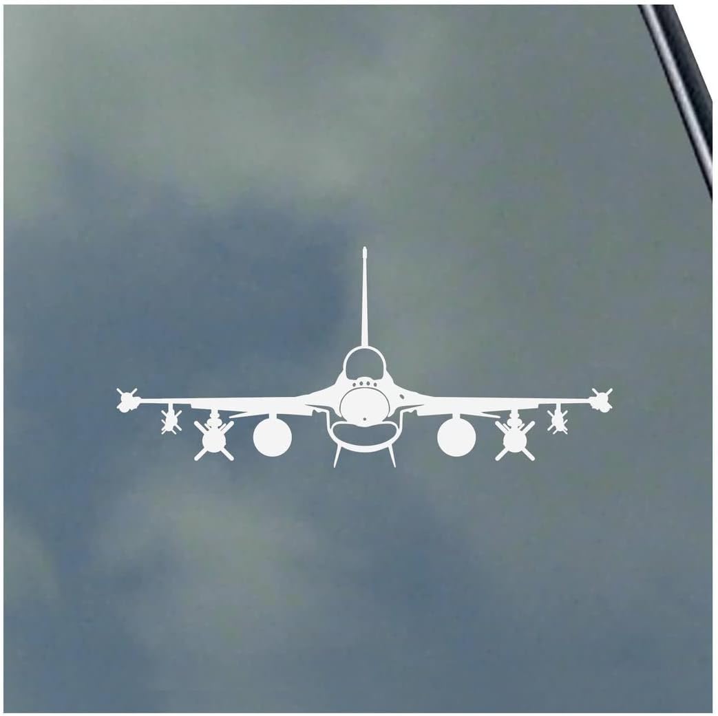 Amazon.com: F-16 Fighting Falcon Pilot Front Fully Loaded Vinyl Sticker ...