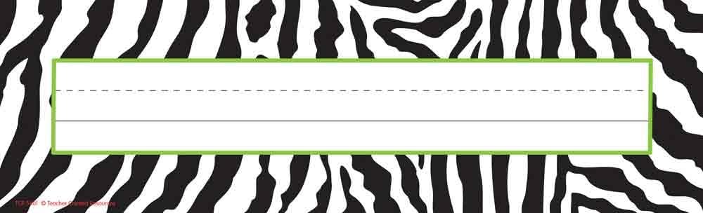 Amazon.com: Teacher Created Resources Zebra Name Plates (5401) : Office ...