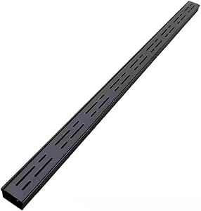 Amazon.com: Black Floor Channel Drain Grate, Metal Drainage Trench ...