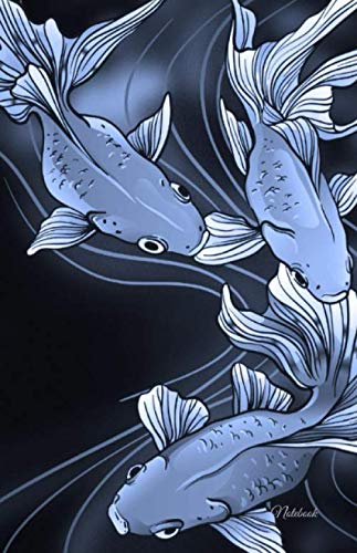 Notebook: Koi Fish Journal Lined Writing Diary Nice Blue Gift for Koi ...