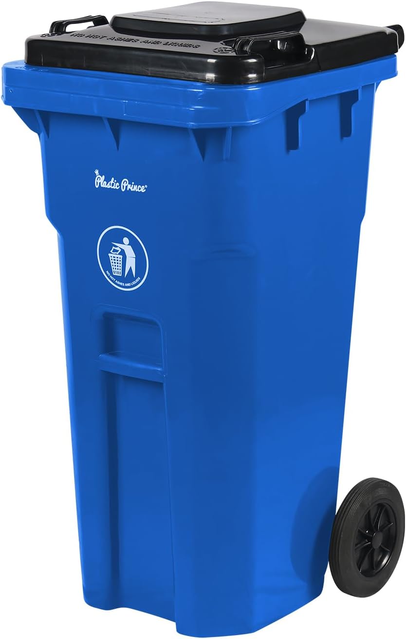 Amazon.com: Mighty Tuff 50-Gallon Wheeled Trash Barrel - Large Outdoor ...