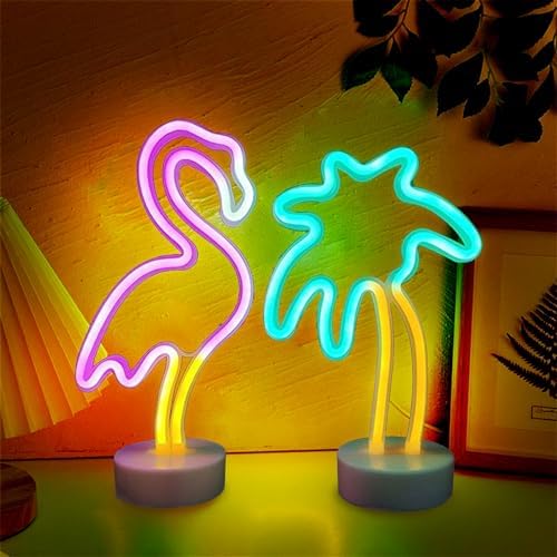 VIFULIN Neon Flamingo Light Flamingo Lamp Neon Sign Lights, Christmas ...