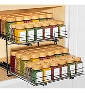 Amazon.com: RCHYFEED Spice Rack, 2 Tier Pull out Cabinet Spice ...