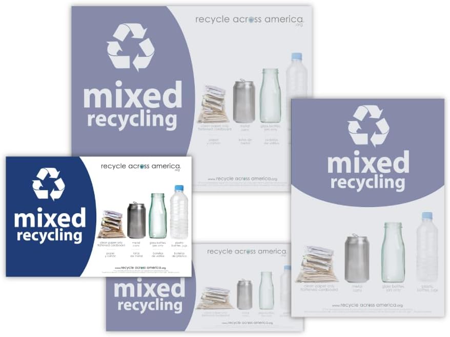 Amazon.com : Standardized Mixed Recycling Label by Recycle Across ...
