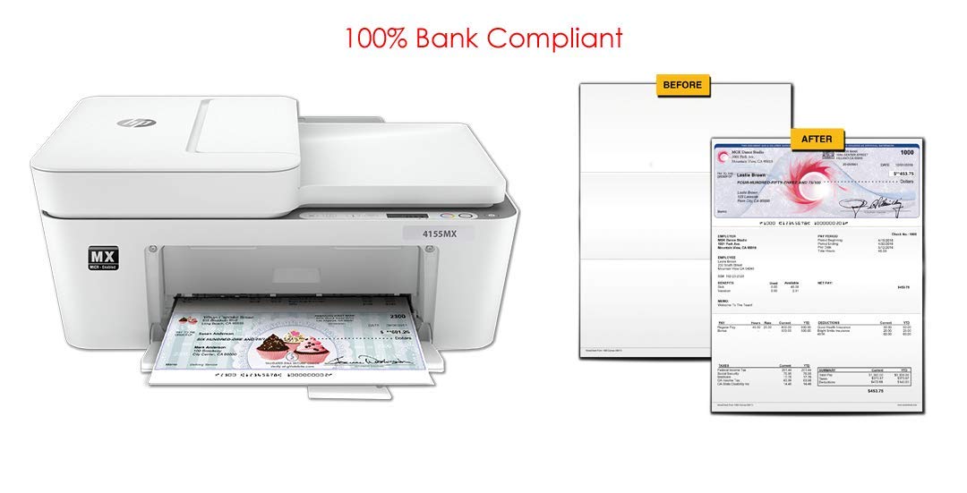 VersaCheck HP DeskJet 4155 MX MICR All-in-One Check Printer and ...
