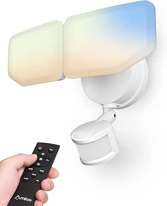 40W Remote Controlled LED Security Light Motion Outdoor, 4000LM Bright ...