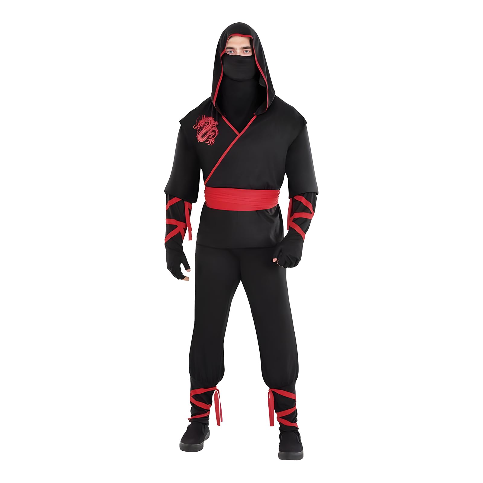 MNPET Ninja Costume Men,Ninja Dragon Costume Outfit for Adult,Mens ...