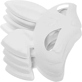 Amazon.com: Alipis Bunny Mask Masks 4pcs White Rabbit Masks Masquerade ...