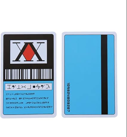 Amazon.com: HXH Hunter ID Card (Blue), Hunter Exam- Anime Manga Cosplay ...