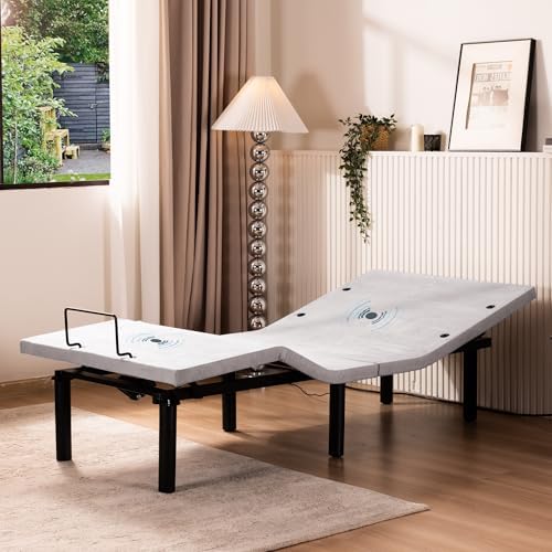 Amazon.com: HOMCOM Twin XL Adjustable Bed Frame, Ergonomic Zero Gravity ...