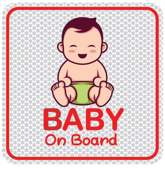 CVANU Reflective Baby on Board Kid's Safety Self-Adhesive Sticker for ...