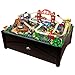 Amazon.com: KidKraft Metropolis Wooden Train Set & Table with 100 ...