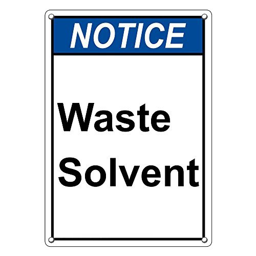 Amazon.com: Weatherproof Plastic Vertical ANSI Notice Waste Solvent ...