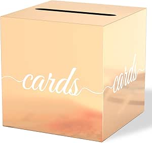 Amazon.com: WNINK Rose Gold Cards Box, Cards Receiving Box For Birthday ...