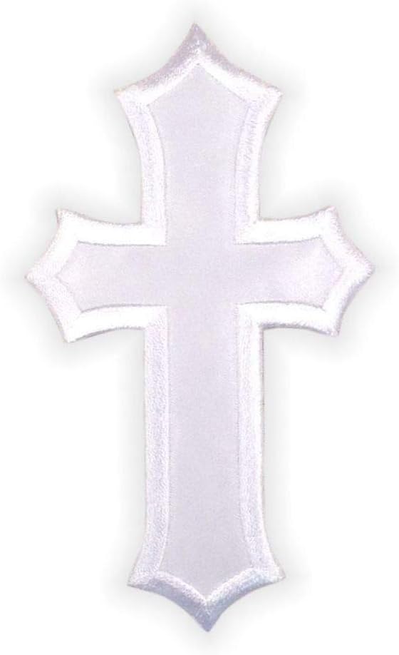 Amazon.com: White Cross - Religious/Christian Embroidered Iron on Patch