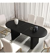 Amazon.com - homary Oval Dining Table for 4-6, 63"-79" Extendable ...