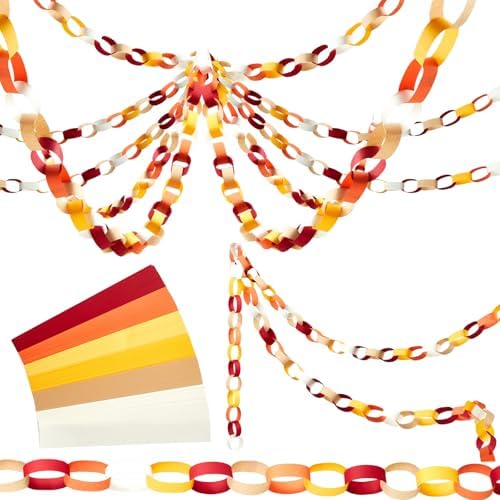 Amazon.com: Lincia 600 Sheet Paper Chain Garland Strips 1x8 Inch with ...
