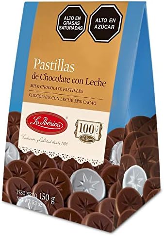 Amazon.com: La Iberica Pastillas de Chocolate con Leche 38% Cacao ...