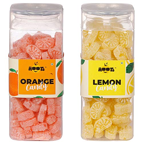 New Tree Orange Candy (180 gm) and Lemon Candy (180 gm), Combo Pack of ...
