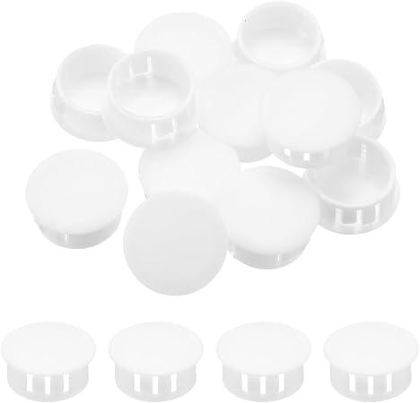 Sourcing Map 32pc 20mm(13/16") White Plastic Hole Plugs - Flush Type ...