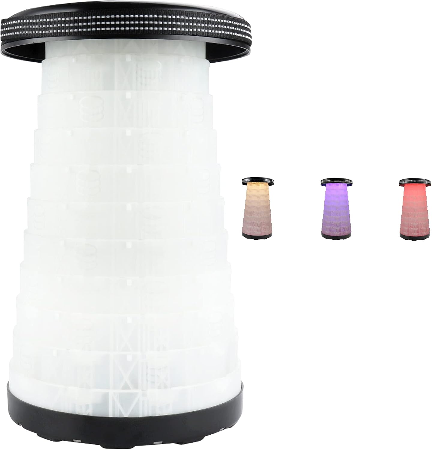 Buy Otinlai Portable Telescopic Stool 3 Model Led Lighting Telescoping ...