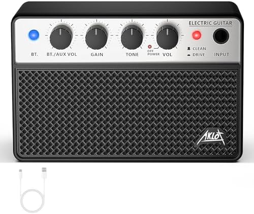 Amazon.com: AKLOT Mini Guitar Amp Small Guitar Amplifier 10W Portable ...