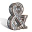Amazon.com: CraftyCrocodile Galvanized Metal 3D Letter for Wall Decor ...