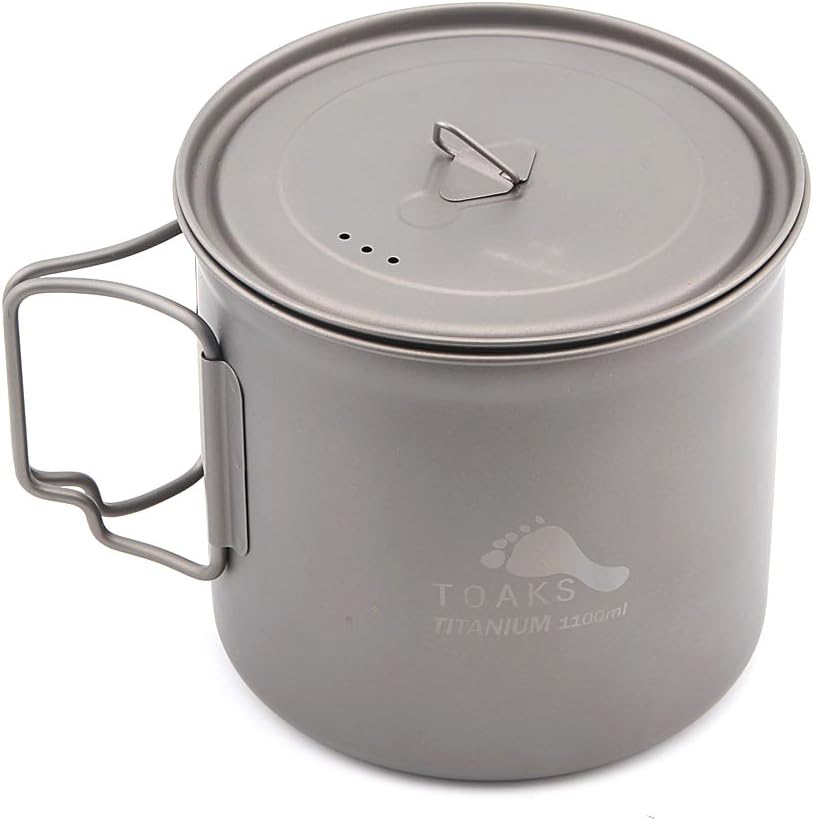 TOAKS Titanium, 1100 ml Cup Outdoor Camping Bowl with lid : Amazon.com ...